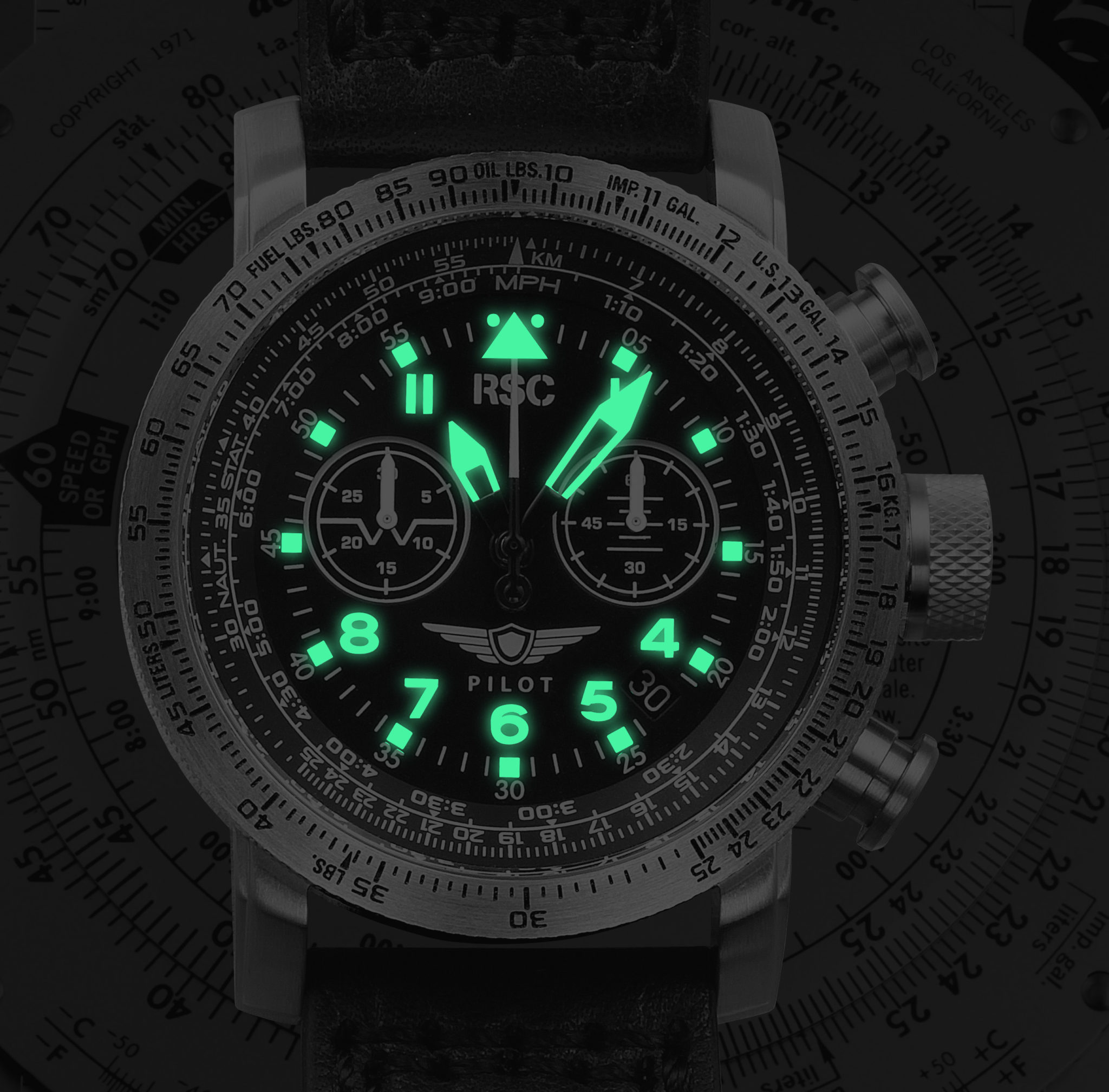 Flight Computer Pilot Watch - RSC Pilot's Watches